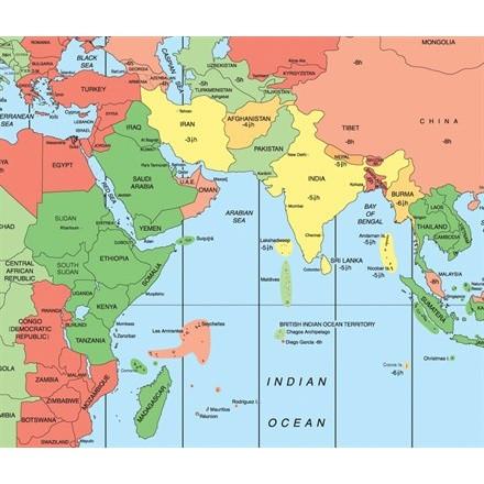 World Time Zone Chart 5006 for Navigation - Amnautical