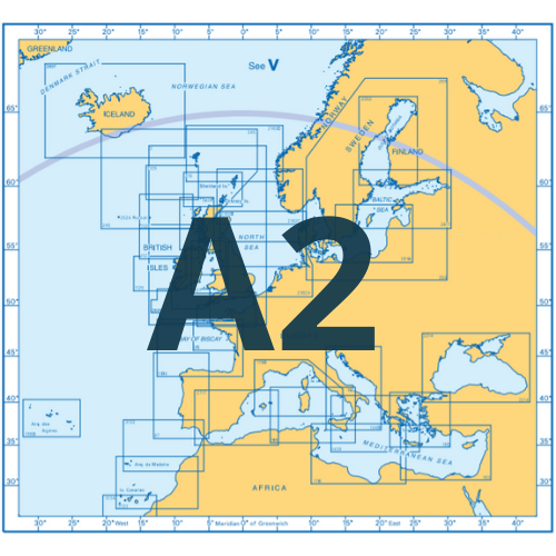 A2 - NE Atlantic Ocean, European Waters | Nautical Charts - Amnautical