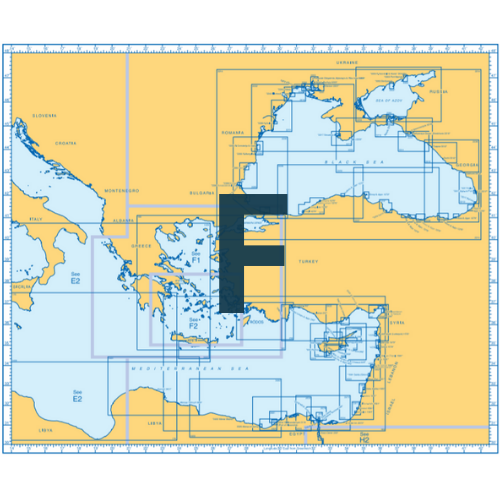F- Eastern Mediterranean Sea, Black Sea | Nautical Charts - Amnautical