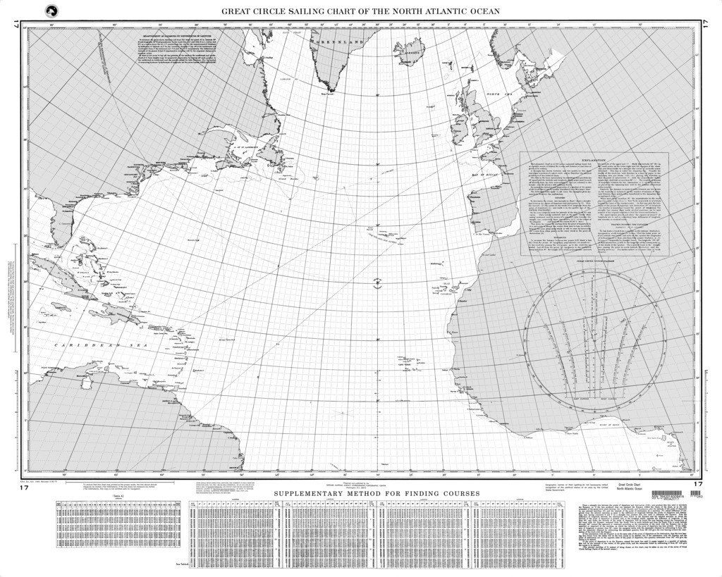Great Circle Sailing Charts - American Nautical - Amnautical