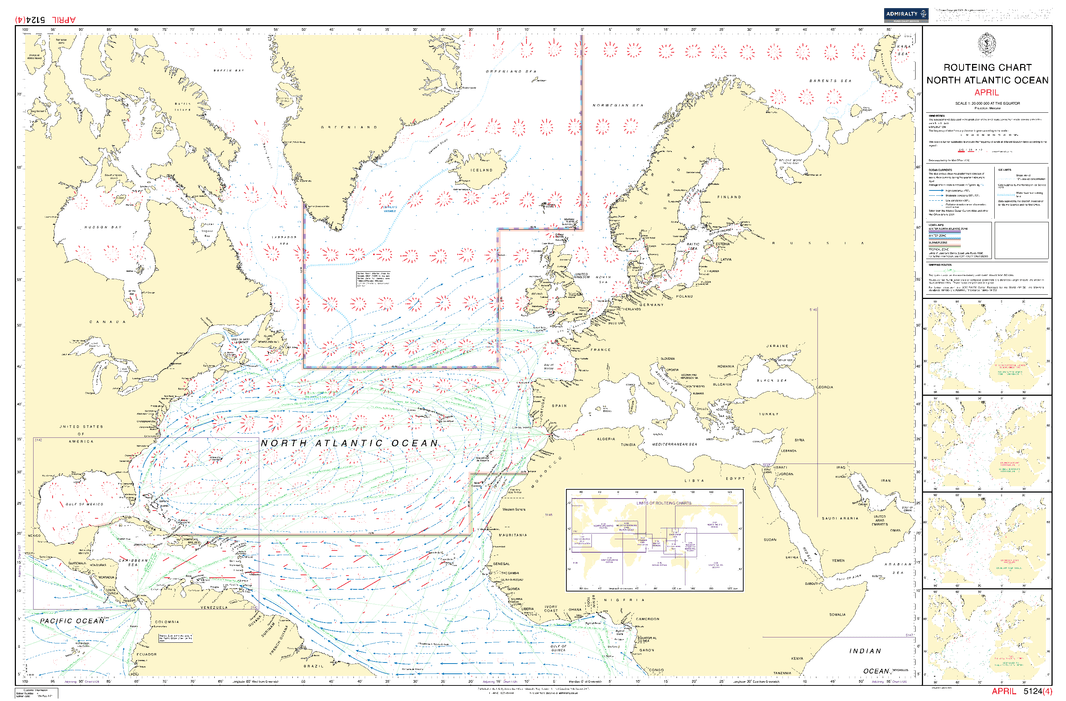 Admiralty Routeing Charts | Nautical Charts | UKHO - Amnautical