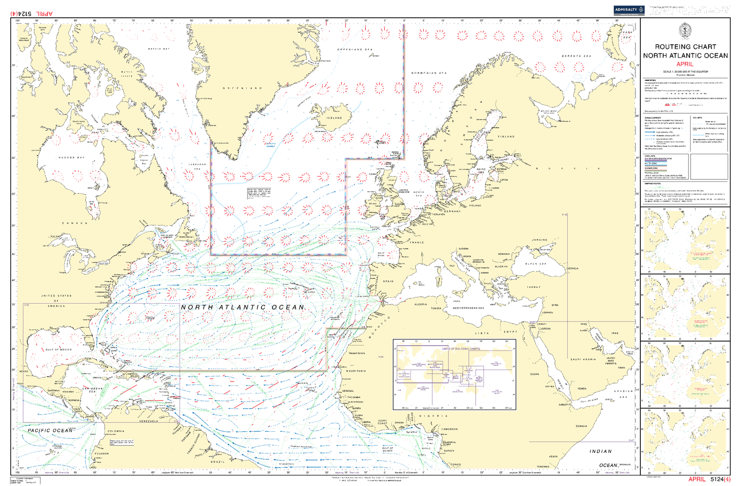 Admiralty Routeing Charts | Nautical Charts | UKHO - Amnautical
