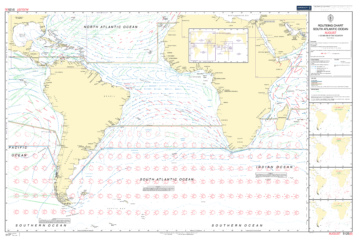 Admiralty Routeing Charts | Nautical Charts | UKHO - Amnautical