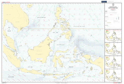 British Admiralty Routeing Chart 5149: South China Sea - Amnautical