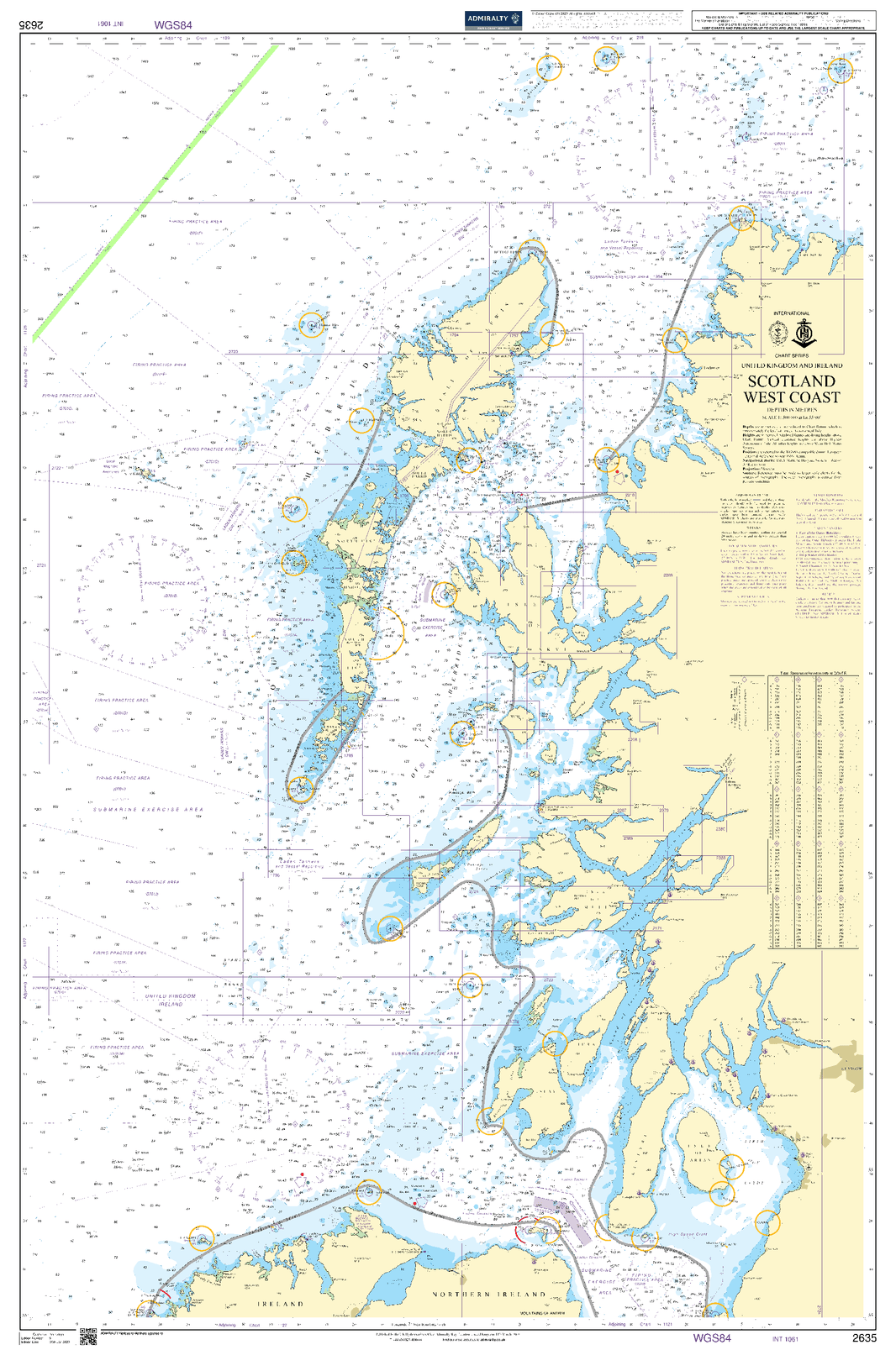 British Admiralty Territorial Sea Baseline Chart D2635: Scotland West ...