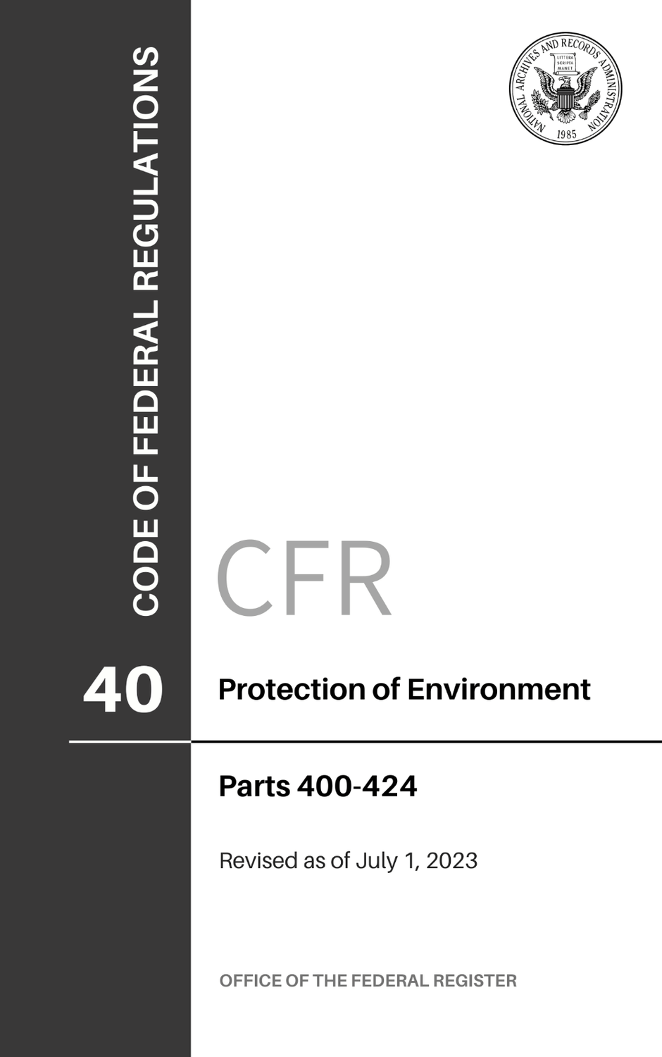 Code of Federal Regulations On Sale | CFRs - Amnautical