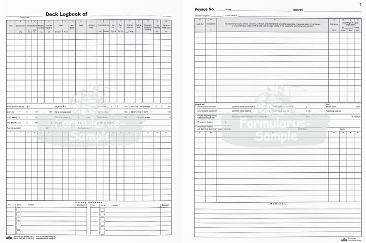 3 Months Deck Log Book - Amnautical