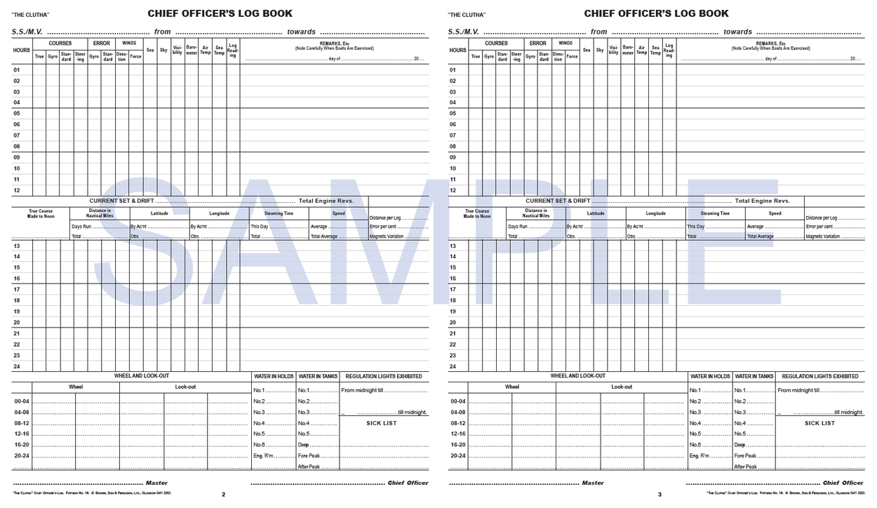 Clutha Log Book - 6 Months - Amnautical