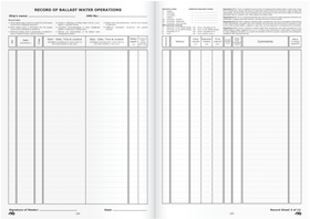Maritime Progress Water Ballast Record Book | Ballast Log Book - Amnautical