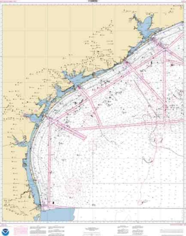 NOAA Nautical Chart 11300: Galveston to Rio Grande - Amnautical