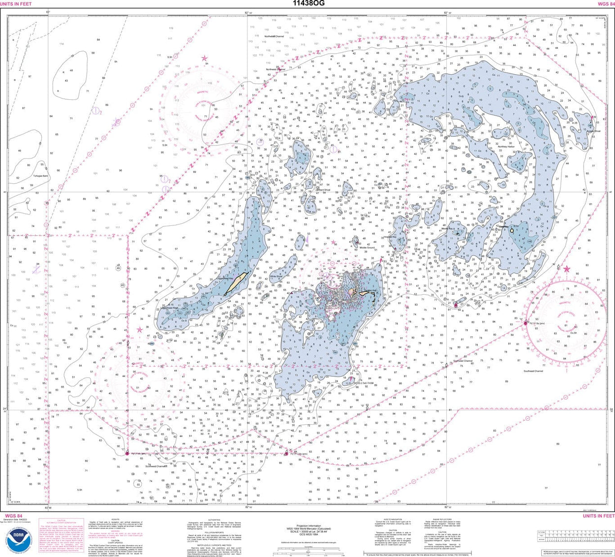 NOAA Nautical Chart 11438: Dry Tortugas; Tortugas Harbor - Amnautical