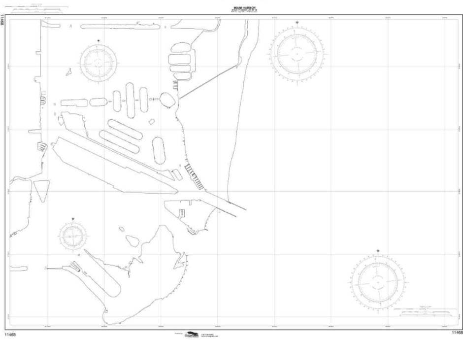 NOAA Nautical Chart 11468: Miami Harbor - Amnautical