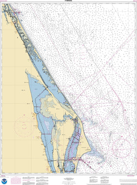NOAA Nautical Chart 11484: Ponce de Leon Inlet to Cape Canaveral ...