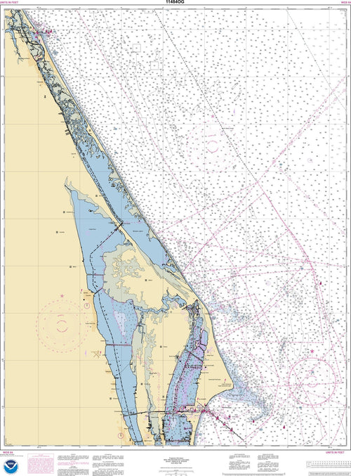 NOAA Nautical Chart 11484: Ponce de Leon Inlet to Cape Canaveral ...