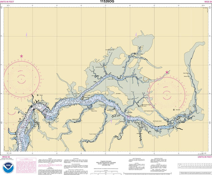NOAA Nautical Chart 11526: Wando River Upper Part - Amnautical