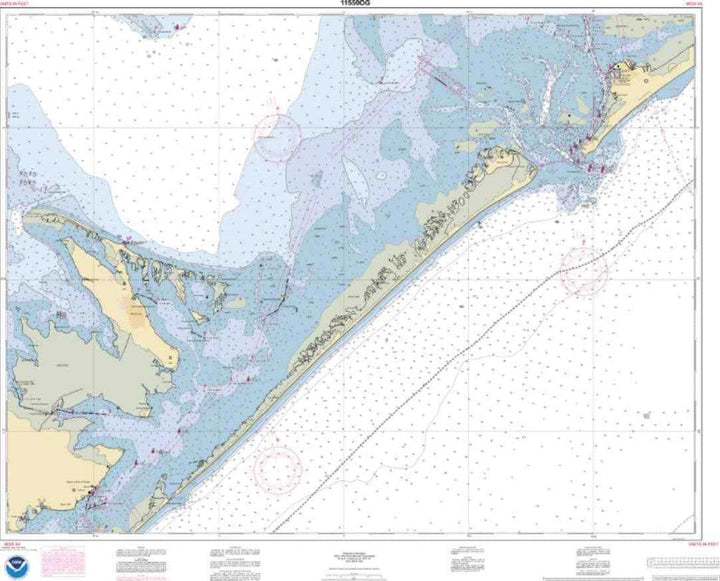NOAA Nautical Chart 11550: Ocracoke lnlet and Part of Core Sound ...