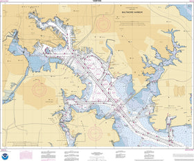 NOAA Nautical Chart 12281: Baltimore Harbor - Amnautical