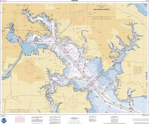 NOAA Nautical Chart 12281: Baltimore Harbor - Amnautical