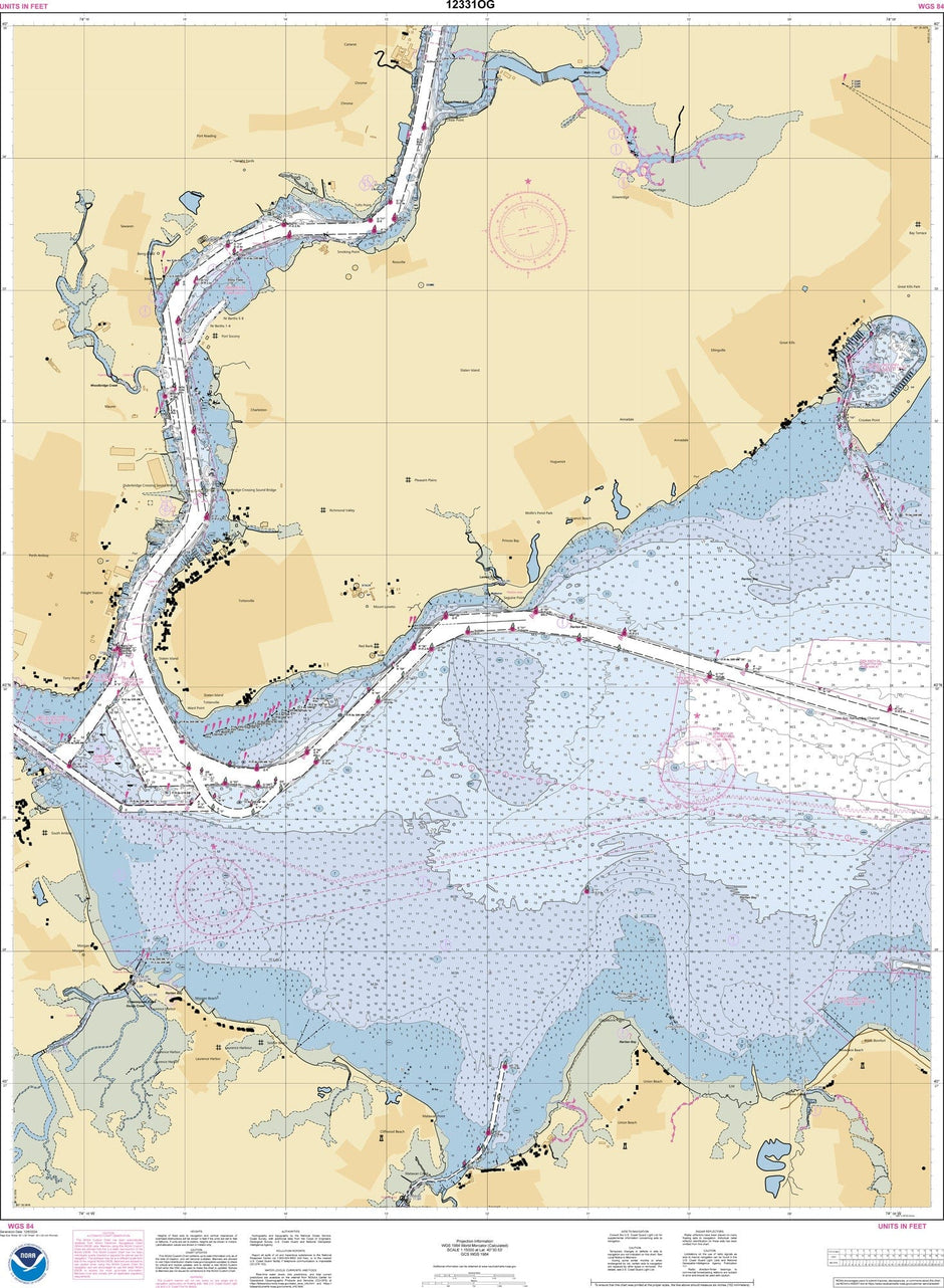 NOAA Raritan Bay Nautical Chart 12331 | Raritan Bay Map - Amnautical