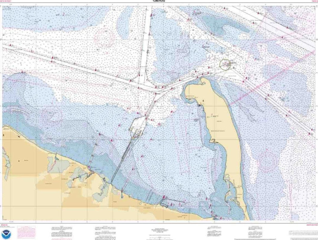 NOAA Nautical Chart 12401: New York Lower Bay Southern part - Amnautical