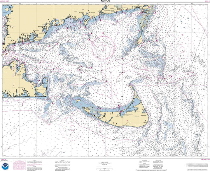 NOAA Nautical Chart 13237: Map of Nantucket Sound and Approaches ...