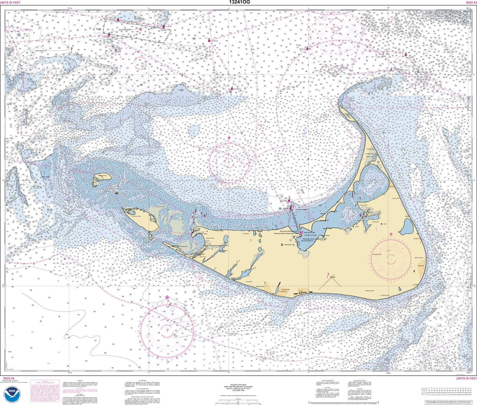 NOAA Nautical Chart 13241: Nantucket Island - Amnautical