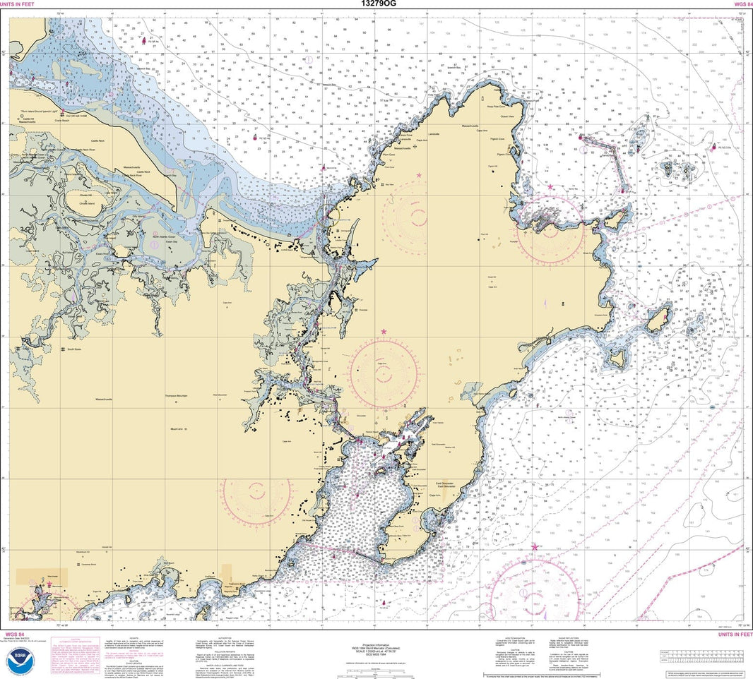NOAA Nautical Chart 13279: Ipswich Bay to Gloucester Harbor; Rockport ...
