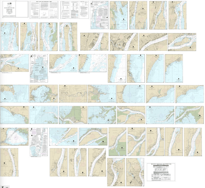 NOAA Nautical Chart 14853: Detroit River, Lake St. Clair and St. Clair ...