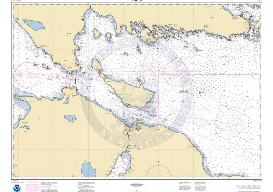 NOAA Nautical Chart 14881: Detour Passage to Waugoshance Pt.; Hammond ...