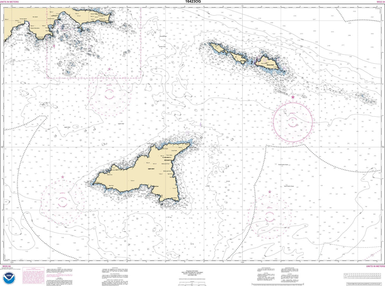 NOAA Nautical Chart 16423: Shemya Island to Attu Island - Amnautical