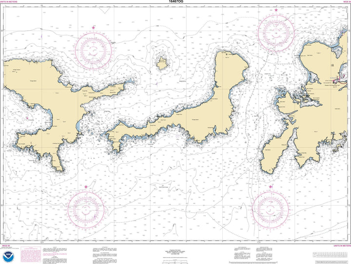 NOAA Nautical Chart 16467: Adak Island to Tanaga Island | Map of Adak ...