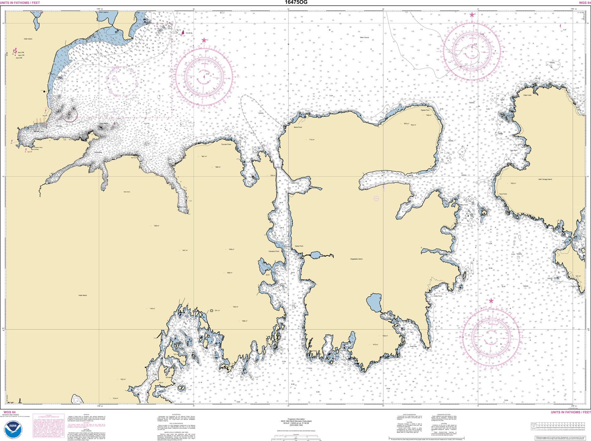 NOAA Nautical Chart 16475: Kuluk Bay and approaches, including Little ...