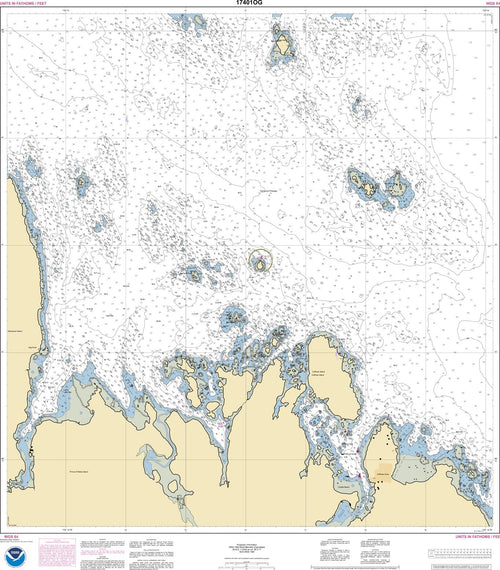 NOAA Nautical Chart 17401: Lake Bay and approaches, Clarence Str ...