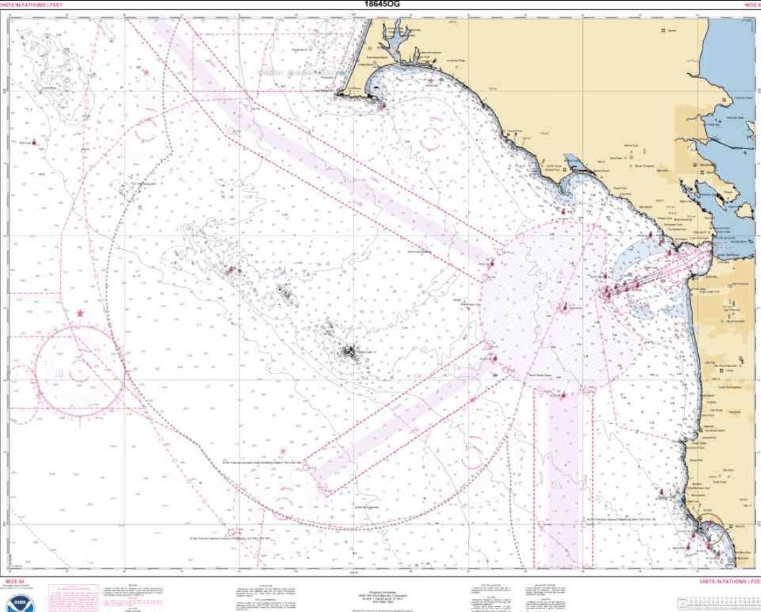 NOAA Nautical Chart 18645: Gulf of the Farallones; Southeast Farallon ...