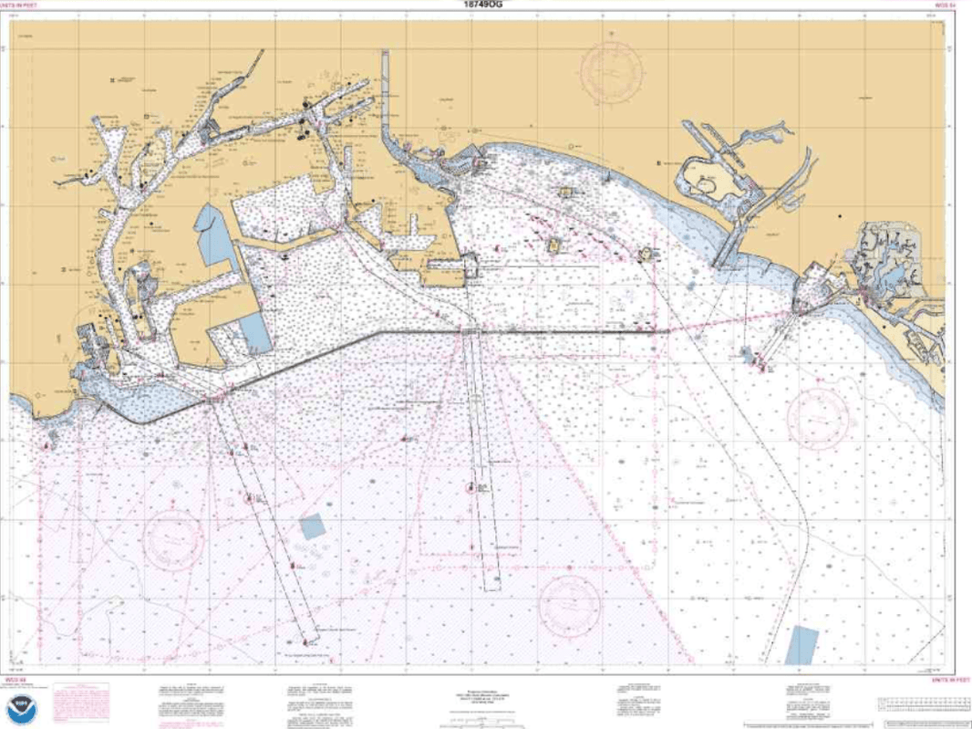 NOAA Nautical Chart 18749: San Pedro Bay;Anaheim Bay Huntington Harbor ...