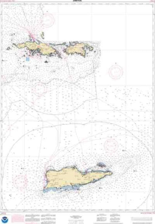 NOAA Nautical Chart 25641: Virgin Islands-Visgin Gorda to St. Thomas a ...
