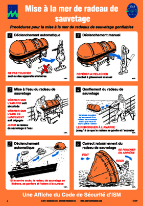 Poster - Liferaft Launching Sign - Amnautical