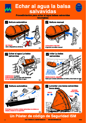 Poster - Liferaft Launching Sign - Amnautical
