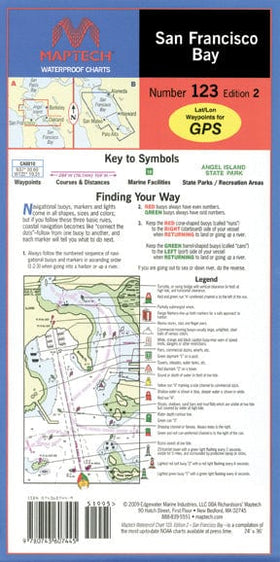 San Francisco Bay Waterproof Chart, 3rd Edition - Amnautical
