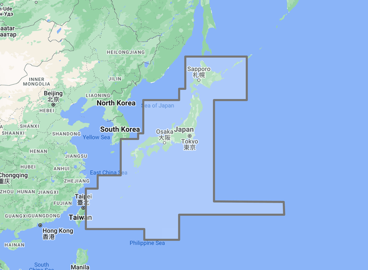 TimeZero TZ Map: Japan: Digital Navigation Charts | American Nautical ...