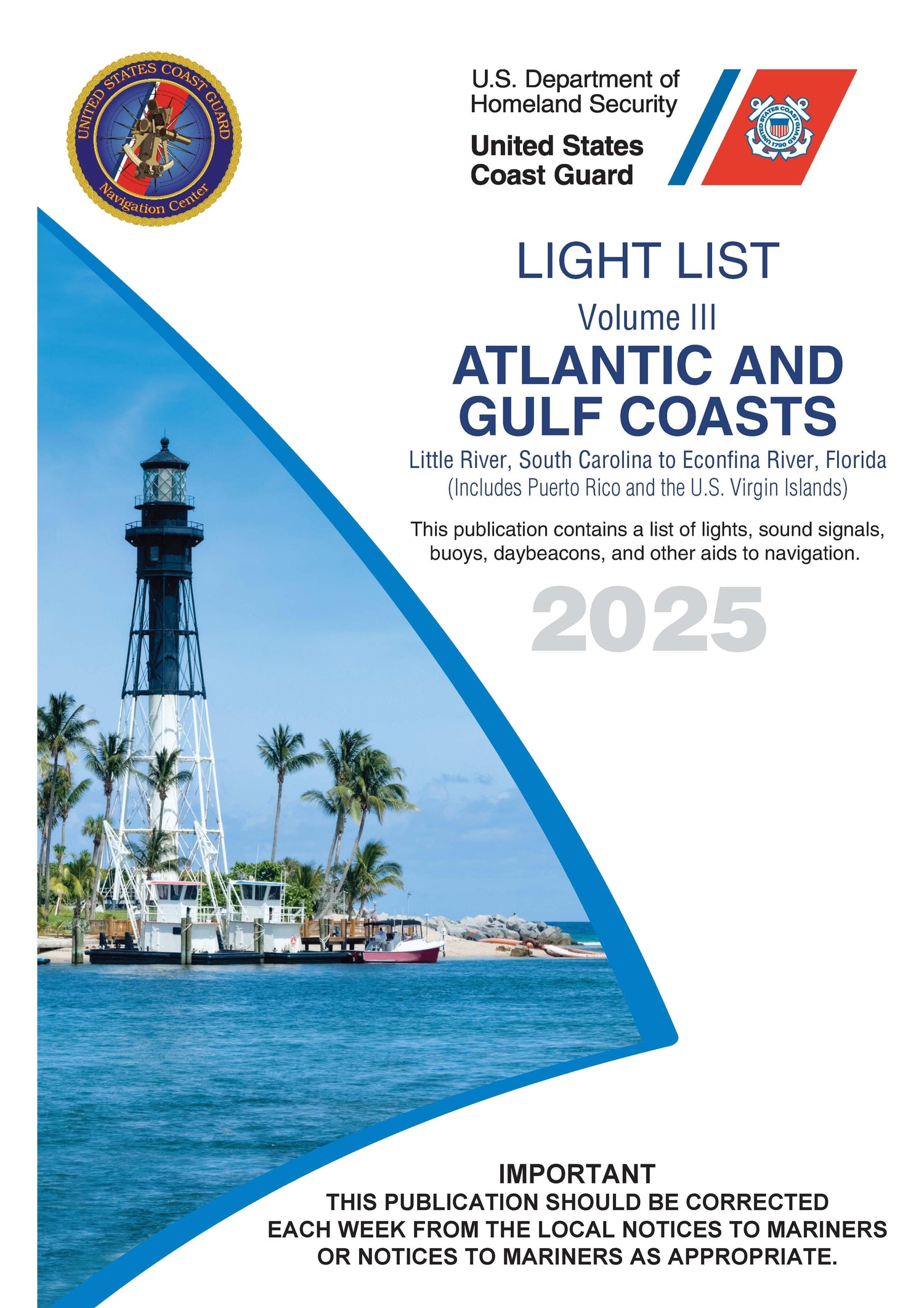 USCG Light List 3 | Coast Guard Light List | Light List USCG - Amnautical