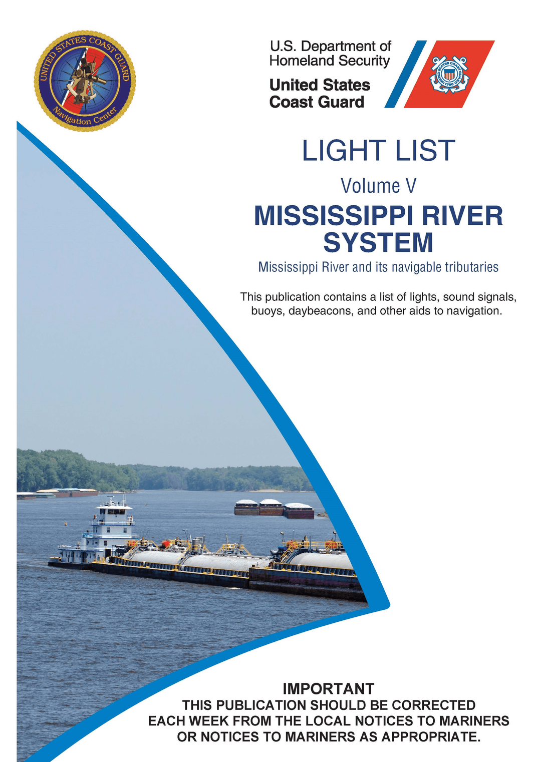 USCG Light List 5 | Coast Guard Light List | Light List USCG - Amnautical