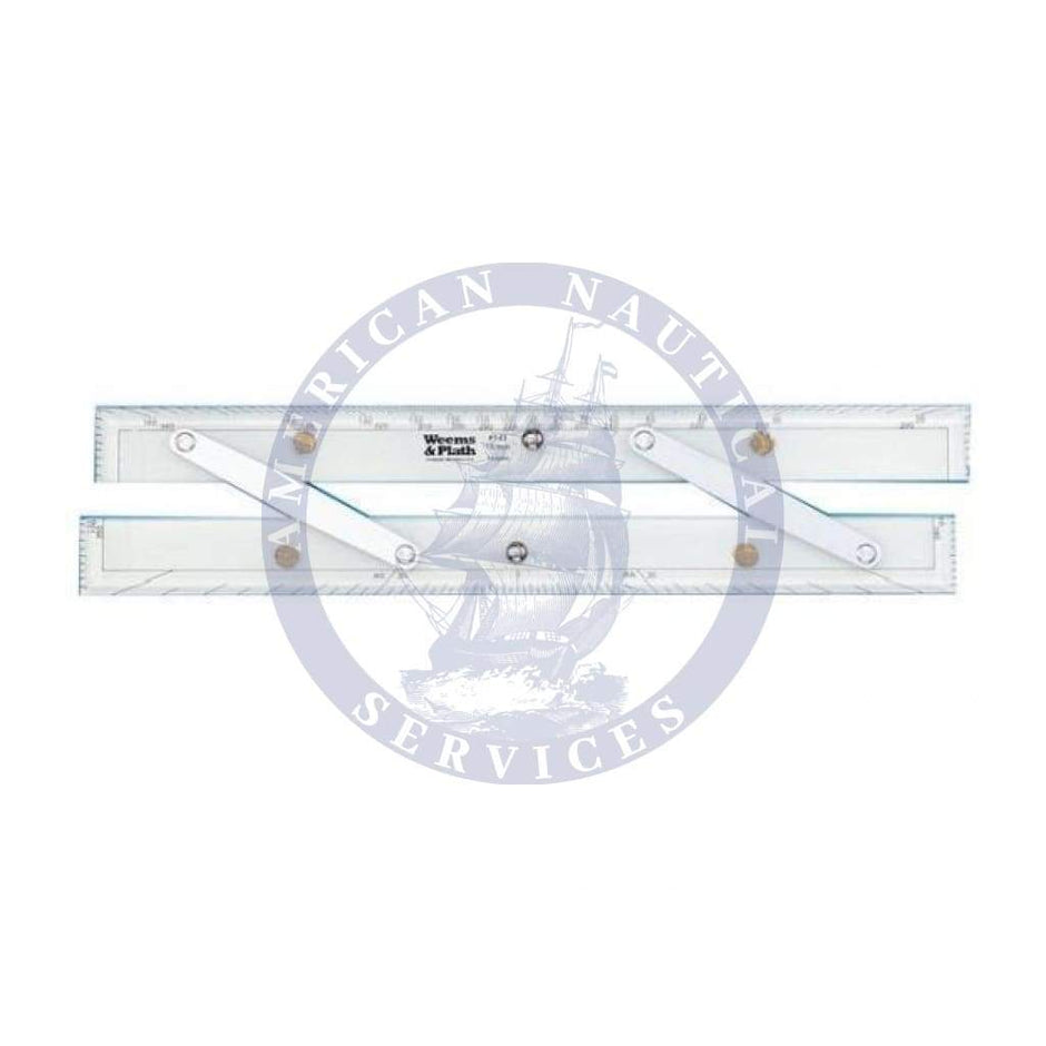 12' Brushed Aluminum Parallel Ruler (Weems & Plath 140) - Amnautical