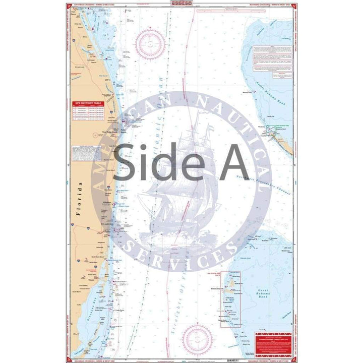Bahamas Crossing – Bimini and West End Navigation Chart 38B - Amnautical