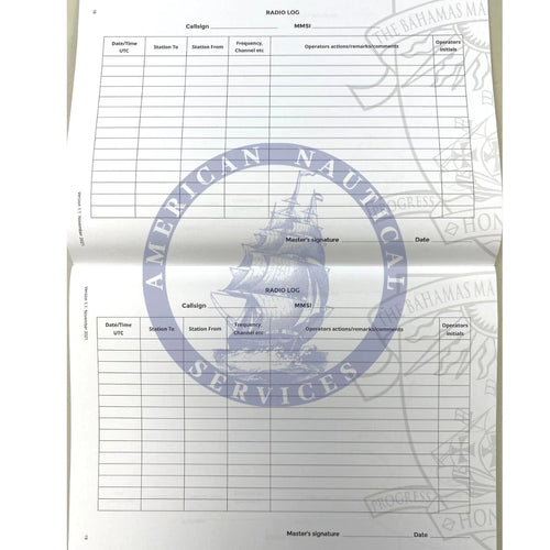 Bahamas GMDSS Radio Record Log Book, 2022 Edition - Amnautical