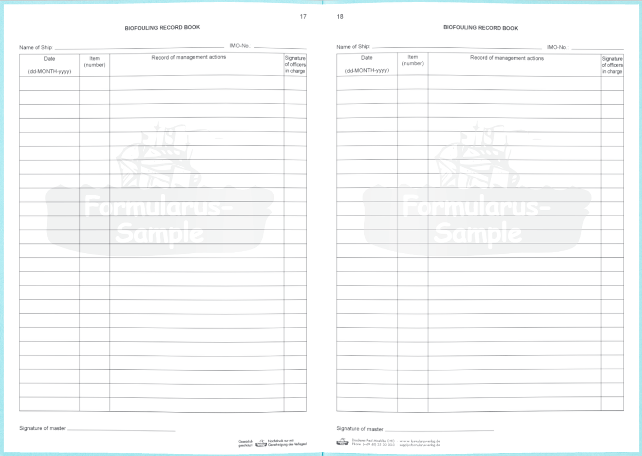 Biofouling Record Book - IMO Compliance Guide - Amnautical
