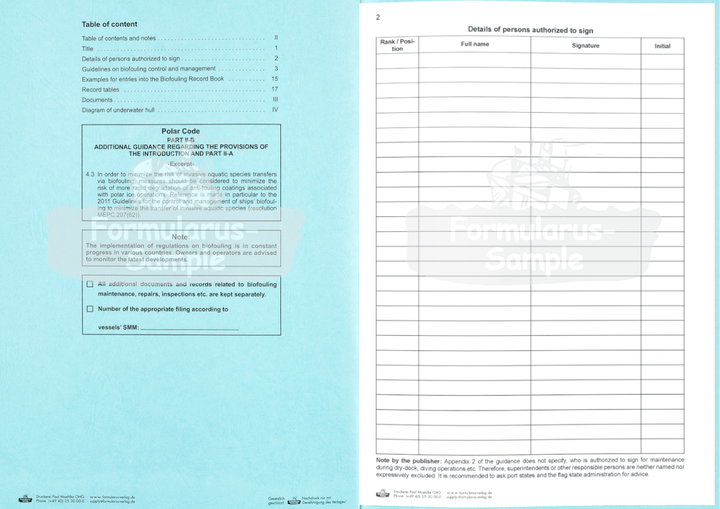 Biofouling Record Book - IMO Compliance Guide - Amnautical