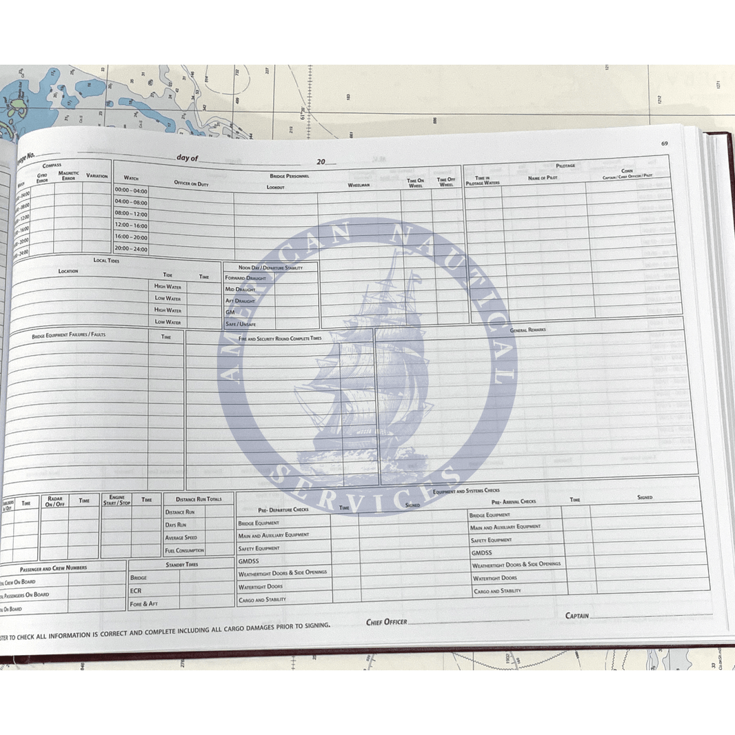 Bridge & Deck Log Book (No. 133) (3-Months) - Amnautical