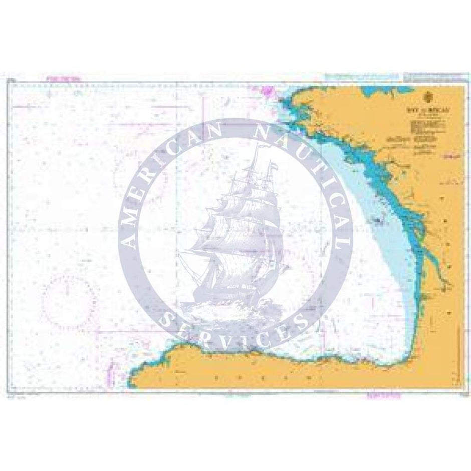 British Admiralty Nautical Chart 1104: Bay of Biscay - Amnautical