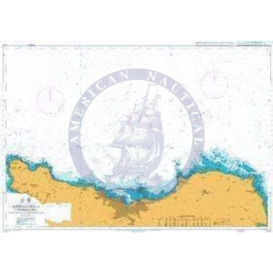 British Admiralty Nautical Chart 1114: Approaches to Cherbourg - Cap d ...